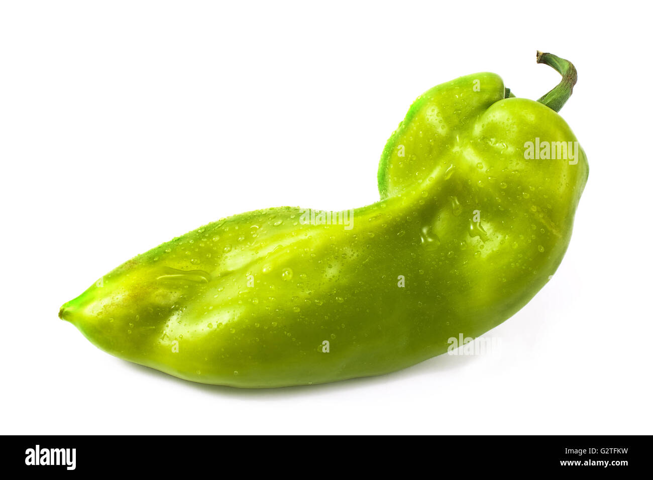 Green pepper isolated on white background Stock Photo - Alamy