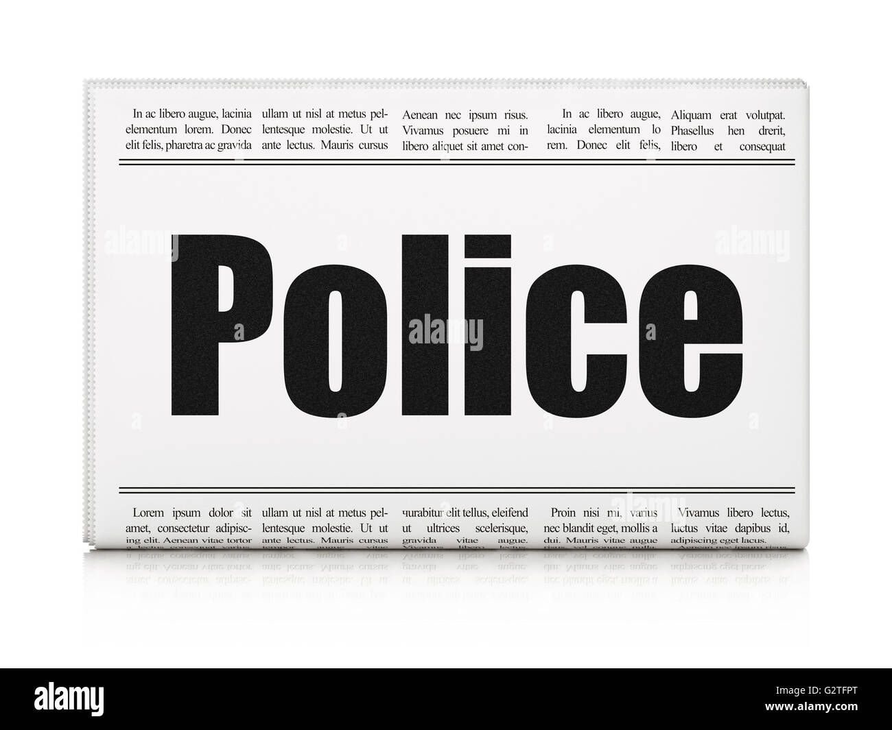 Law concept: newspaper headline Police Stock Photo - Alamy