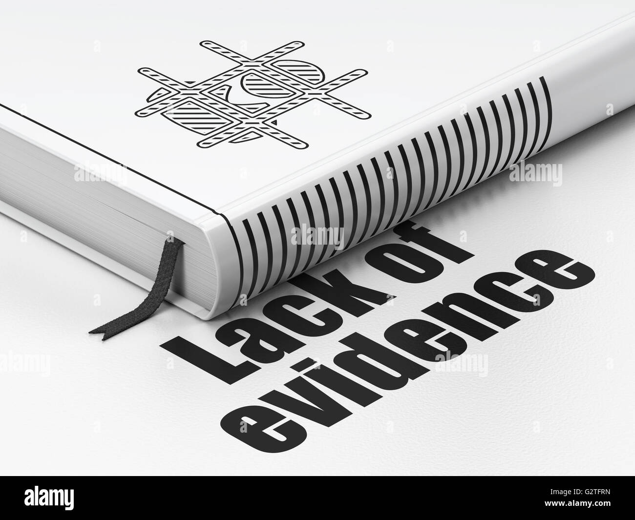 Law concept: book Criminal, Lack Of Evidence on white background Stock ...