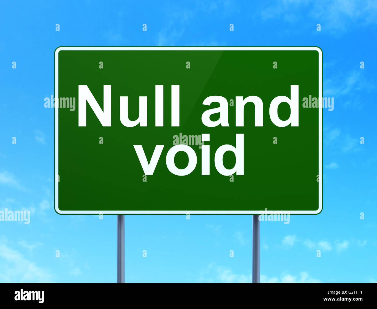 Law concept: Null And Void on road sign background Stock Photo - Alamy