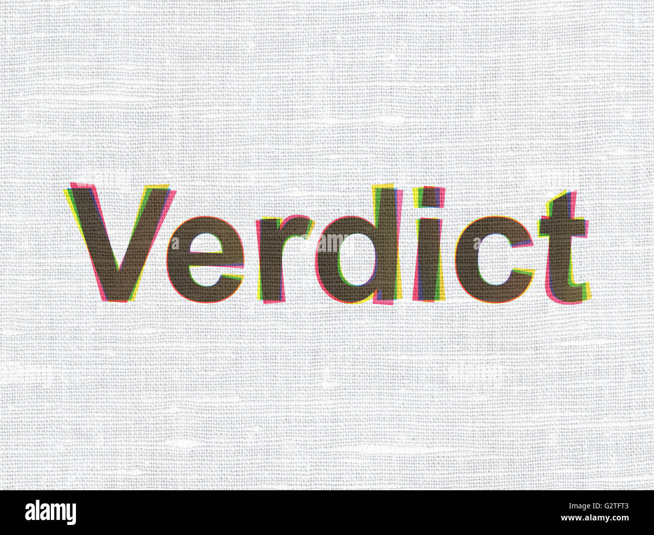 Law concept: Verdict on fabric texture background Stock Photo - Alamy