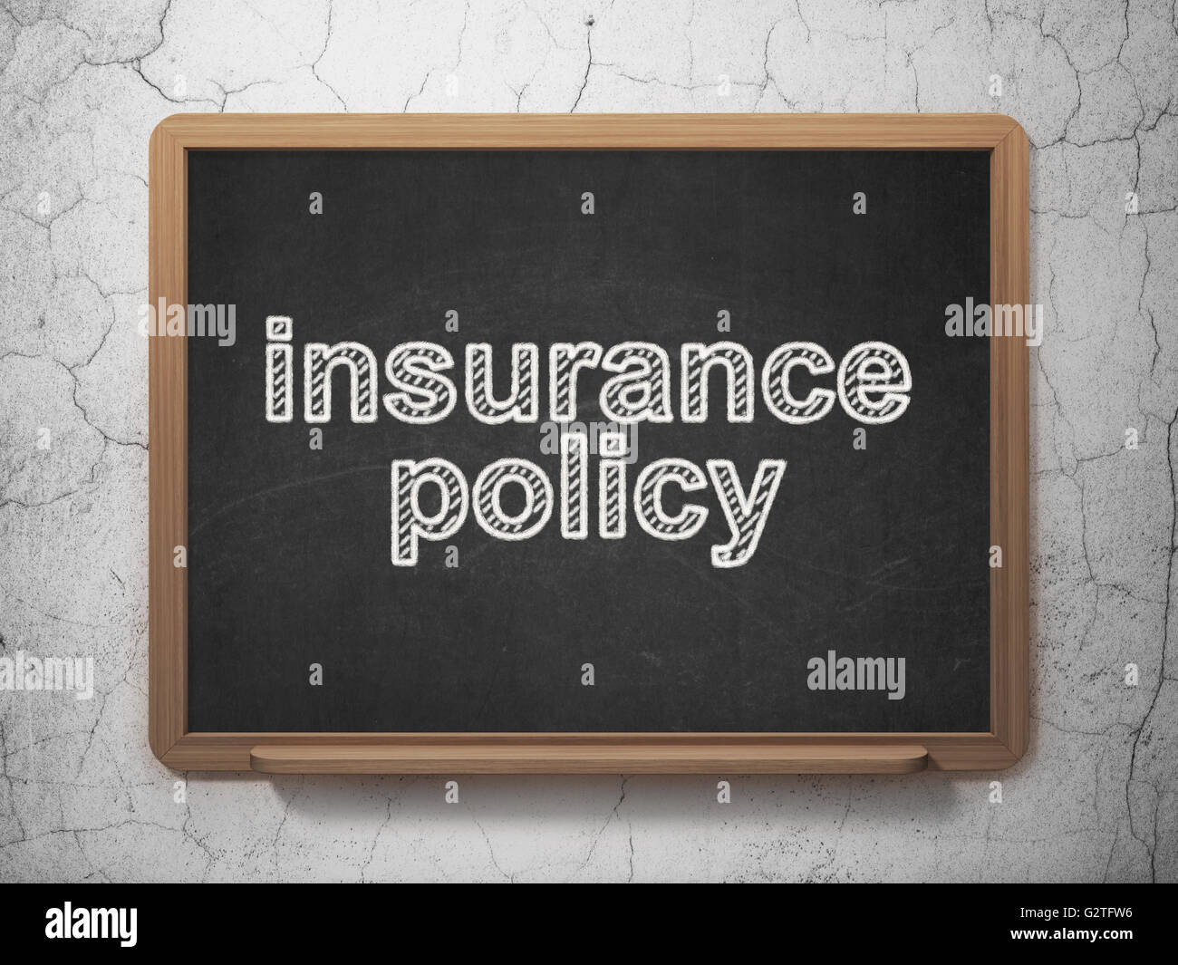 Insurance concept: Insurance Policy on chalkboard background Stock ...