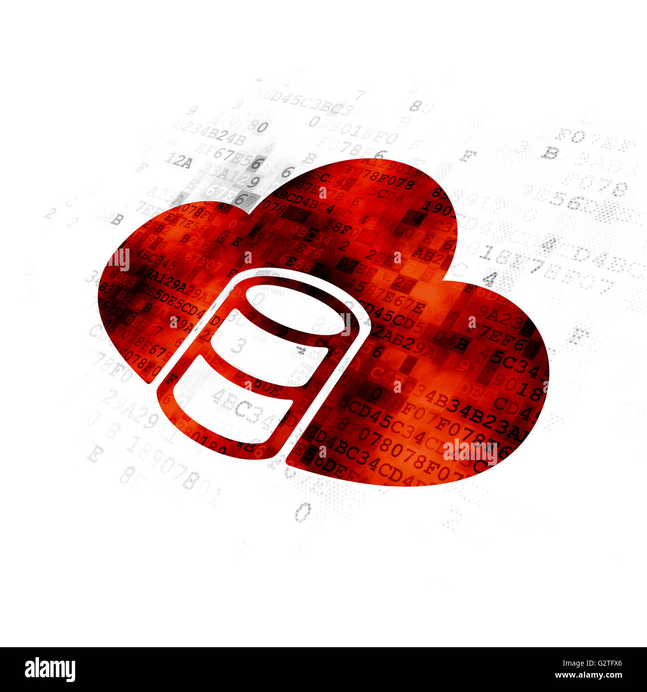 Database concept: Database With Cloud on Digital background Stock Photo ...