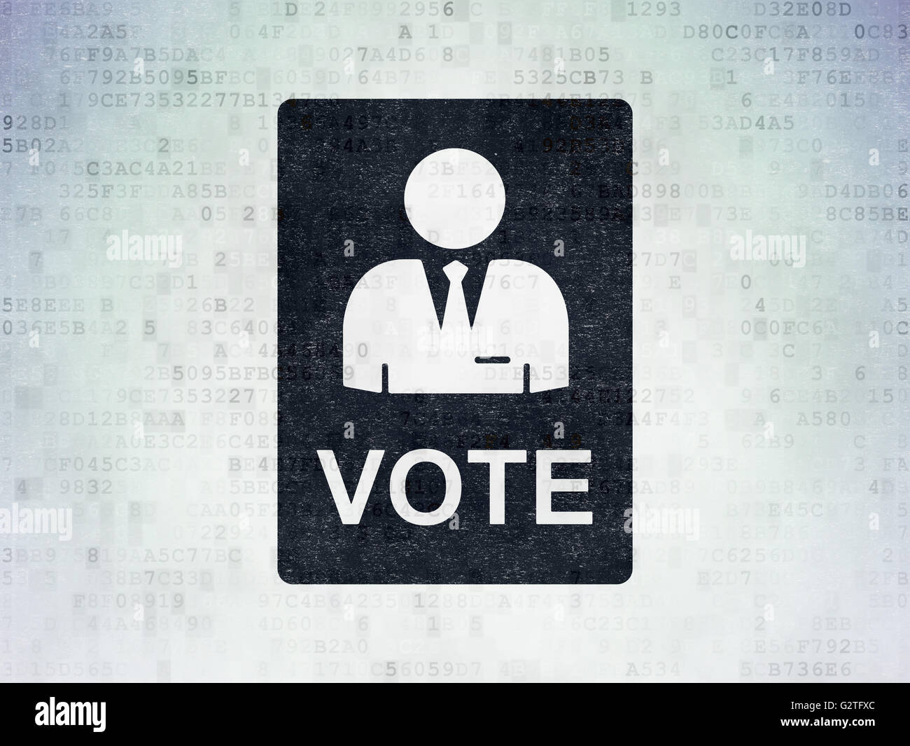 Political concept: Ballot on Digital Data Paper background Stock Photo ...