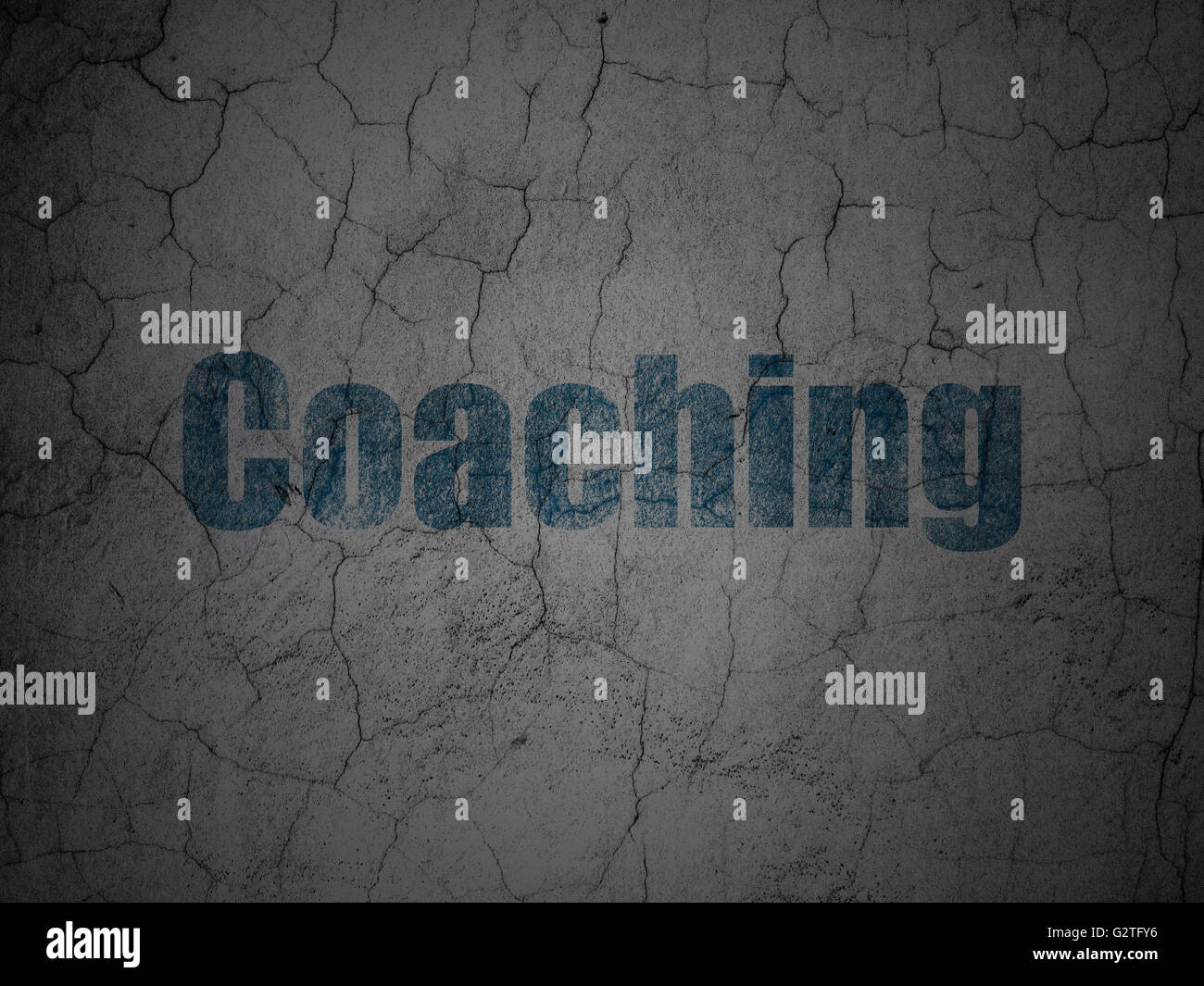Education concept: Coaching on grunge wall background Stock Photo - Alamy