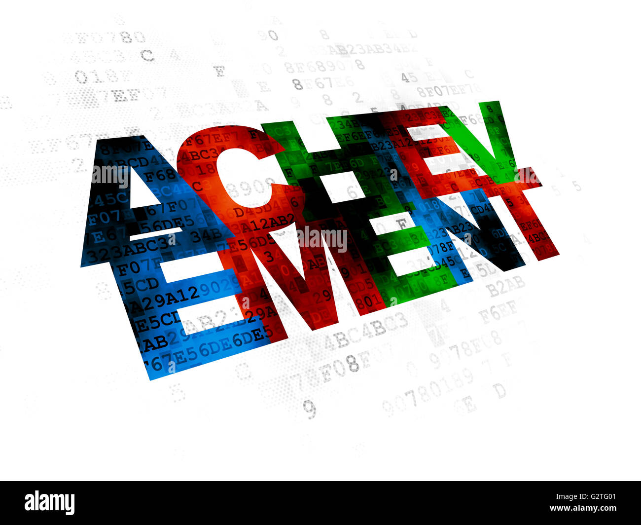 Studying concept: Achievement on Digital background Stock Photo - Alamy