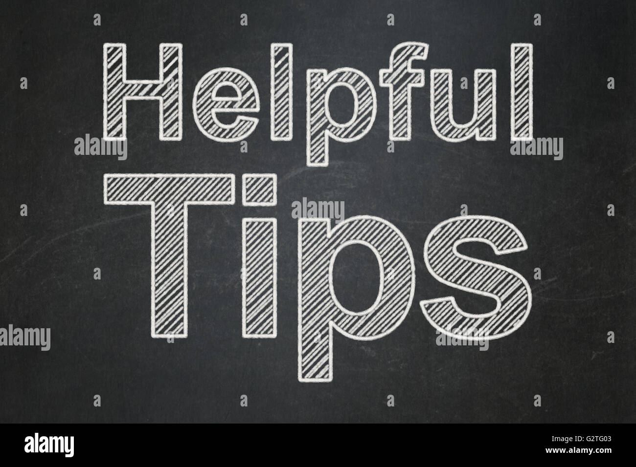 Learning concept: Helpful Tips on chalkboard background Stock Photo - Alamy