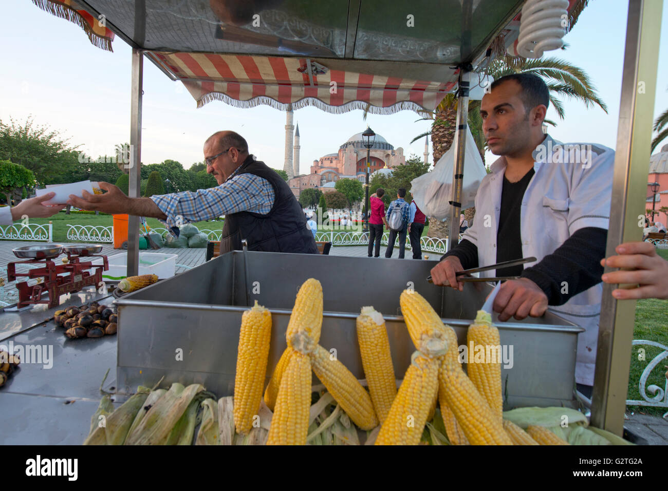 Mexican Corn On The Cob Cart Vendors