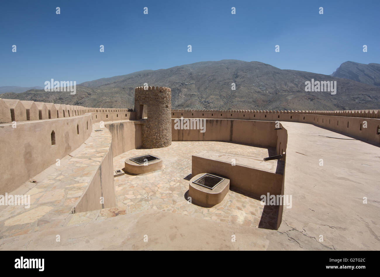 inside old Omani castle Stock Photo - Alamy