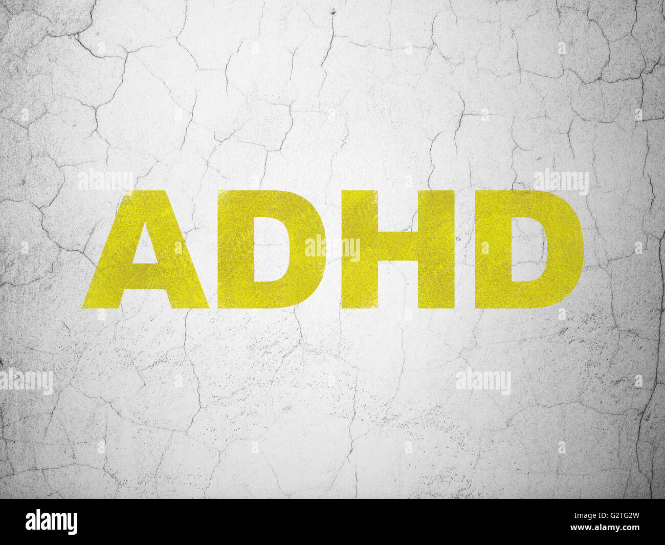 Health concept: ADHD on wall background Stock Photo - Alamy