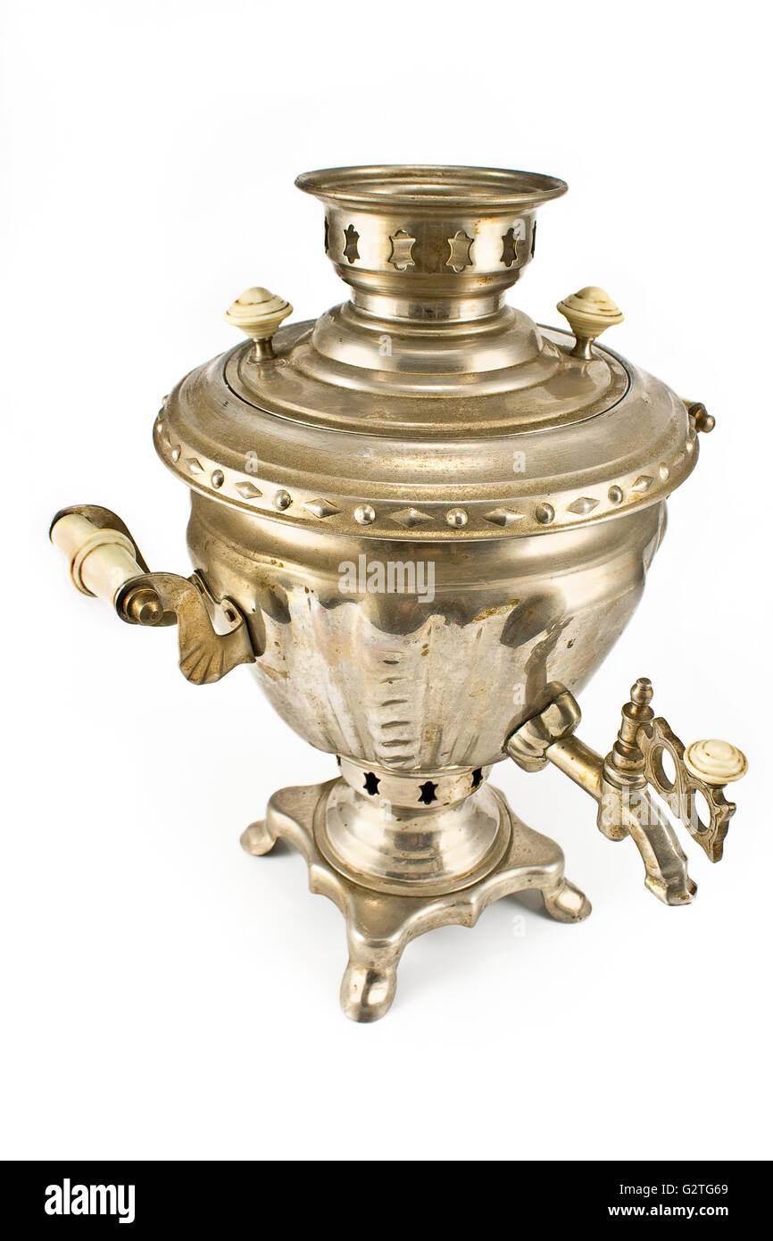 Vintage russian samovar teapot Cut Out Stock Images & Pictures - Alamy