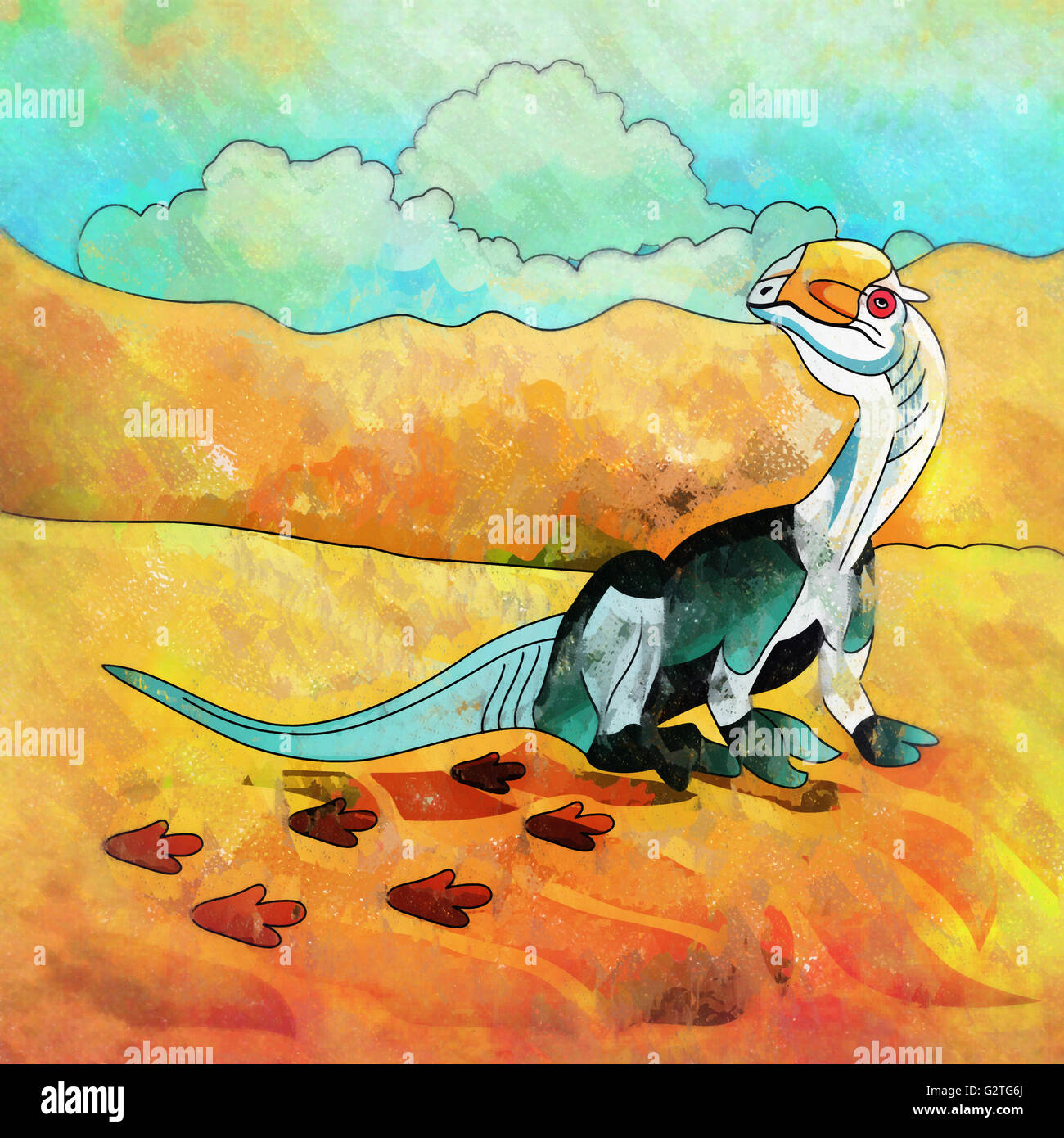 Dilophosaurus drawing hi-res stock photography and images - Alamy