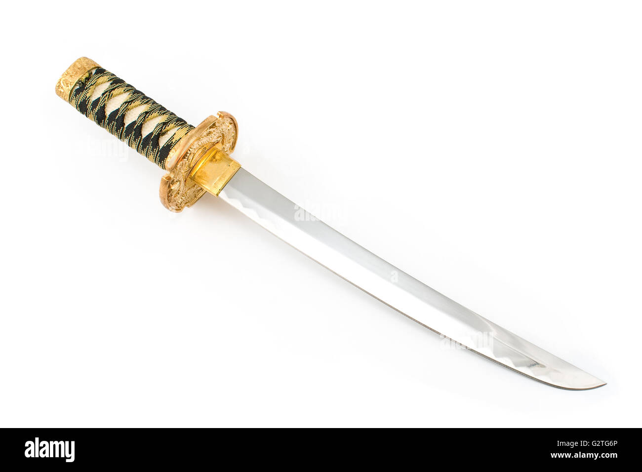 Japanese samurai katana sword isolated on white Stock Photo - Alamy