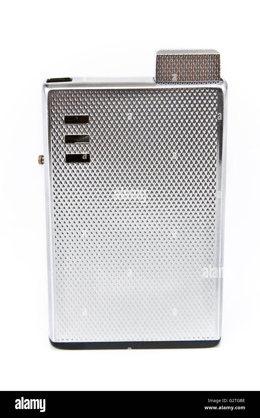 Luxury silver lighter isolated on white Stock Photo - Alamy