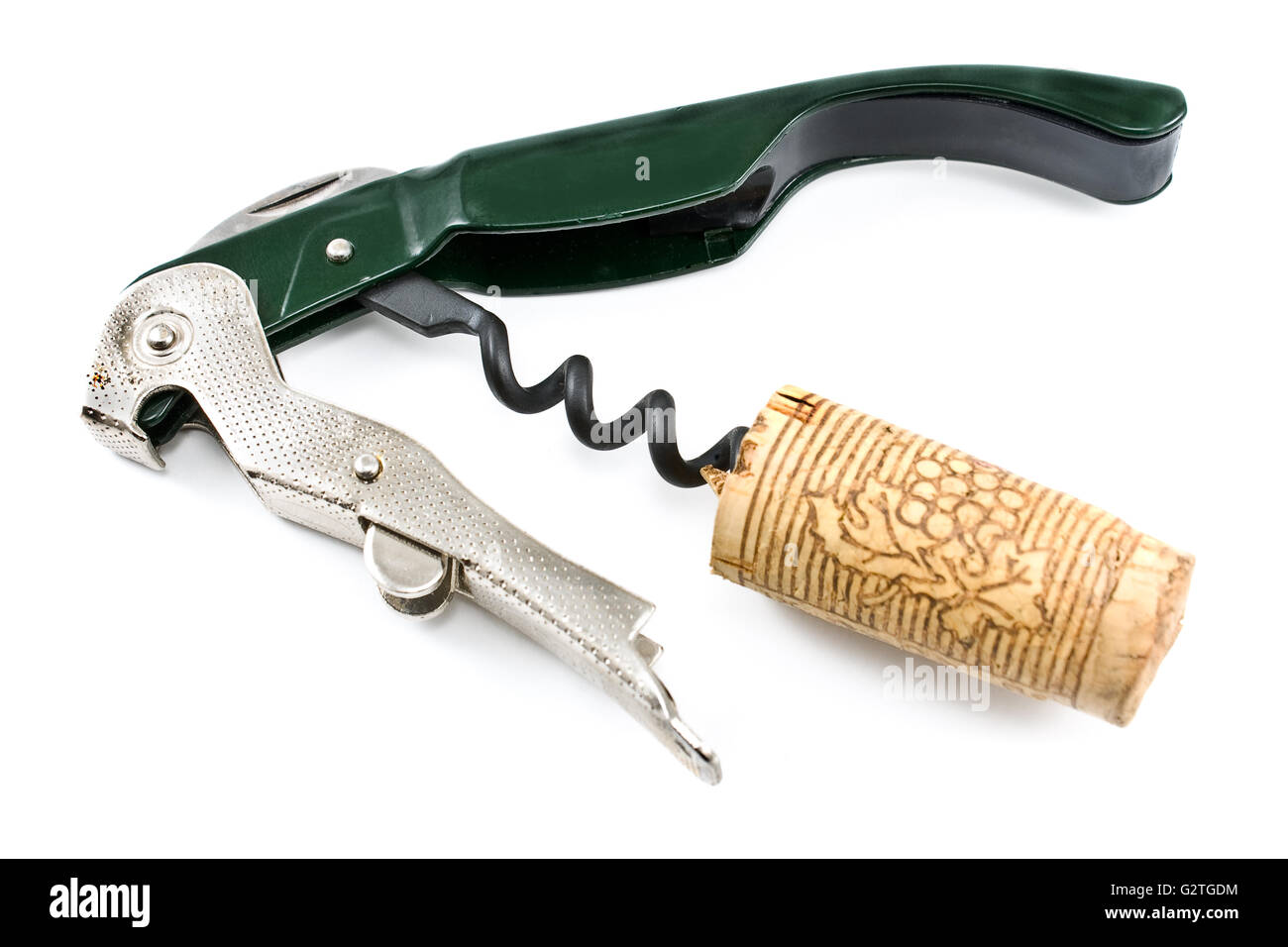 Corkscrew isolated on white background Stock Photo - Alamy