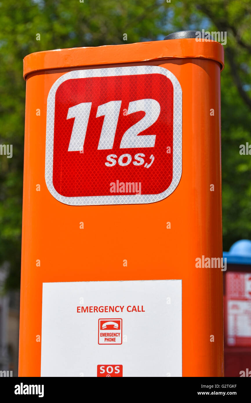 Emergency caller phone on the street Stock Photo - Alamy