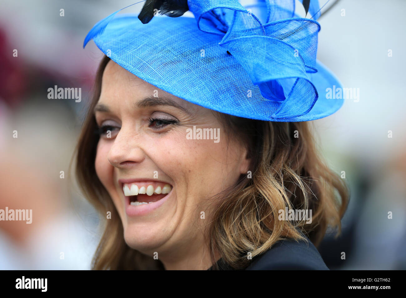 Former cyclist Victoria Pendleton has a laugh whislt being interviewed ...