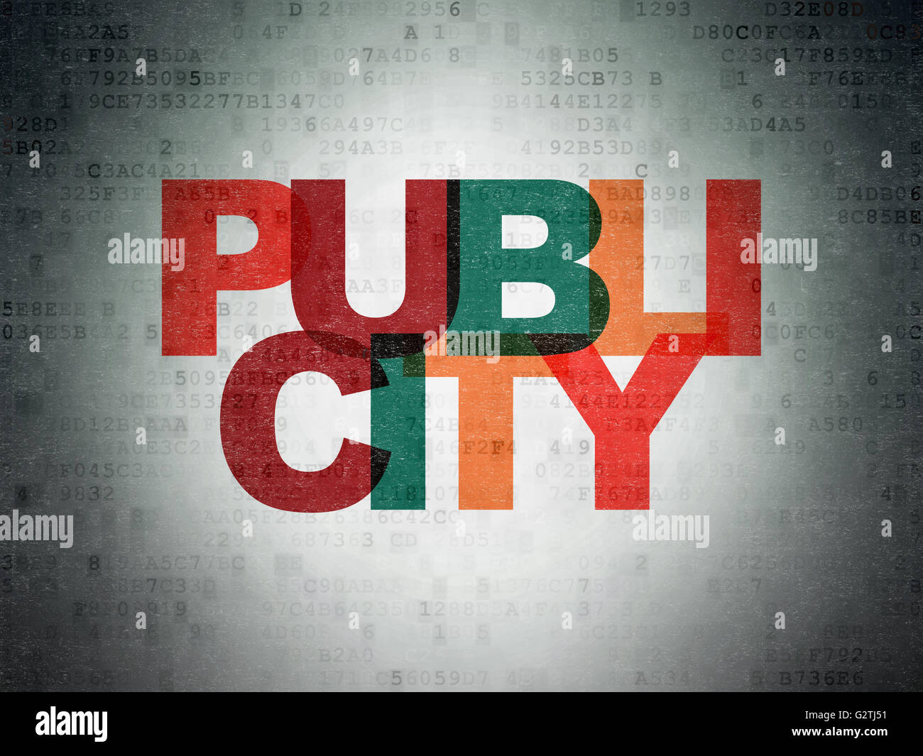 Marketing concept: Publicity on Digital Data Paper background Stock ...