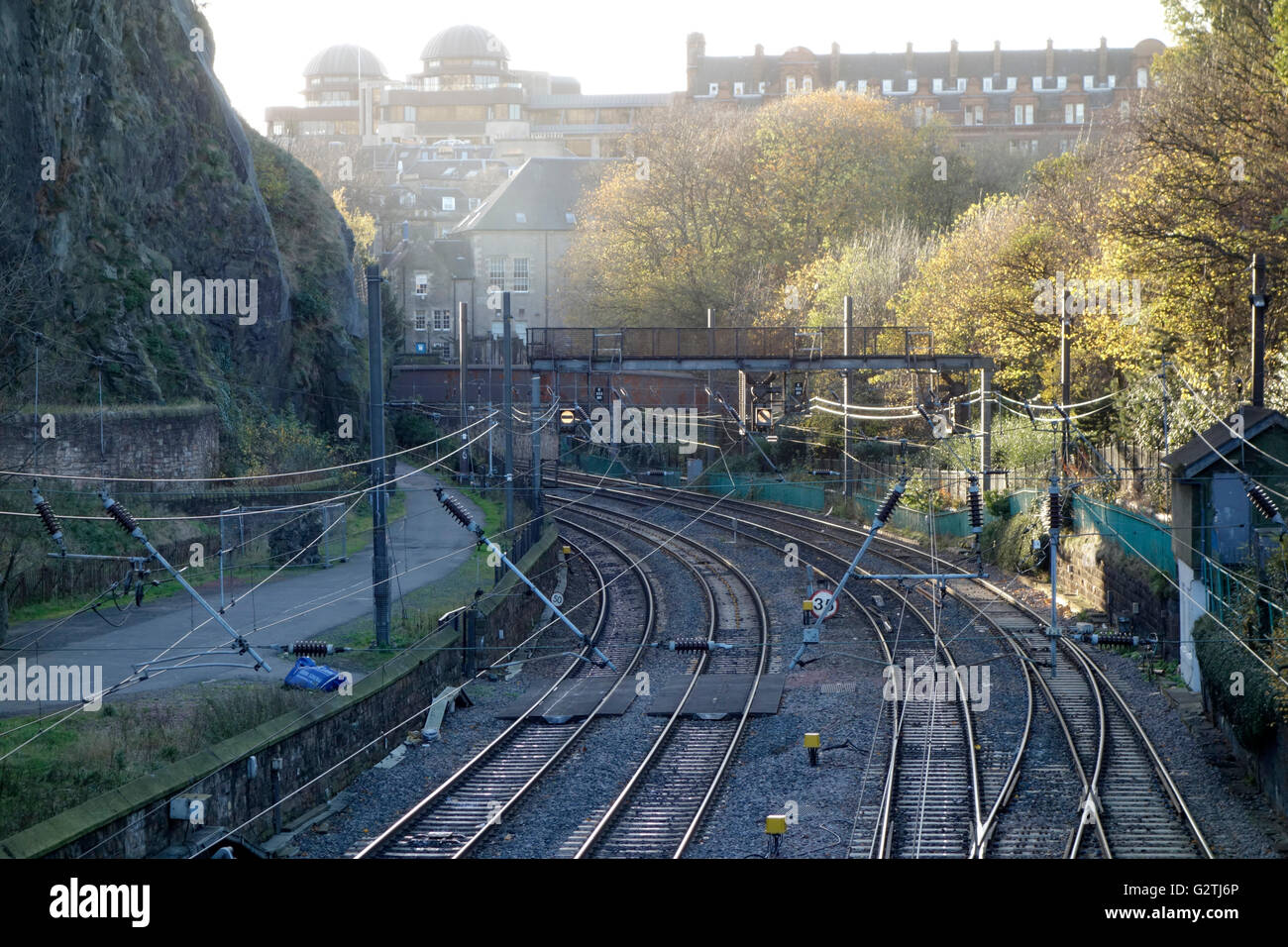 Railway tracks and overhead wiring hi-res stock photography and images ...