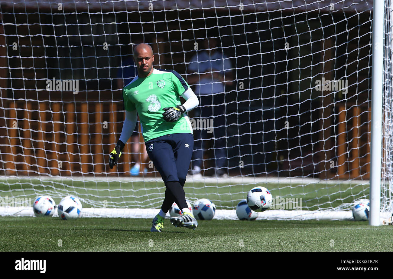 Republic of Ireland's Darren Randolph during a training camp at Fota ...