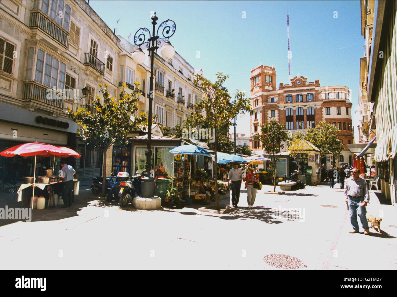 town square with its kiosks and trade Stock Photo - Alamy