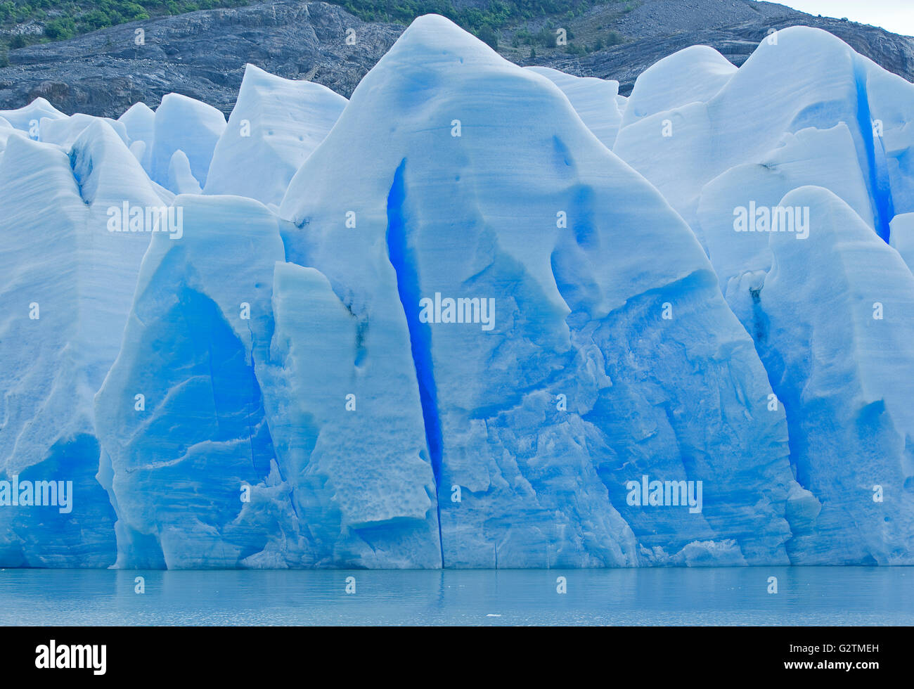 Ice sheet of Grey Glacier at Lago Grey Lake, Torres del Paine National ...