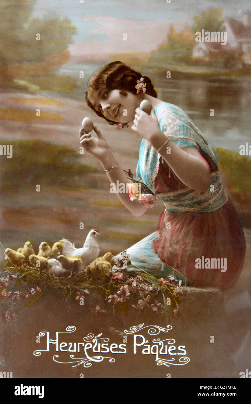 Old French postcard Stock Photo - Alamy