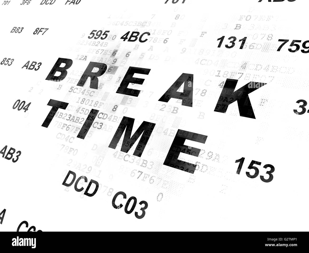 Timeline concept: Break Time on Digital background Stock Photo - Alamy