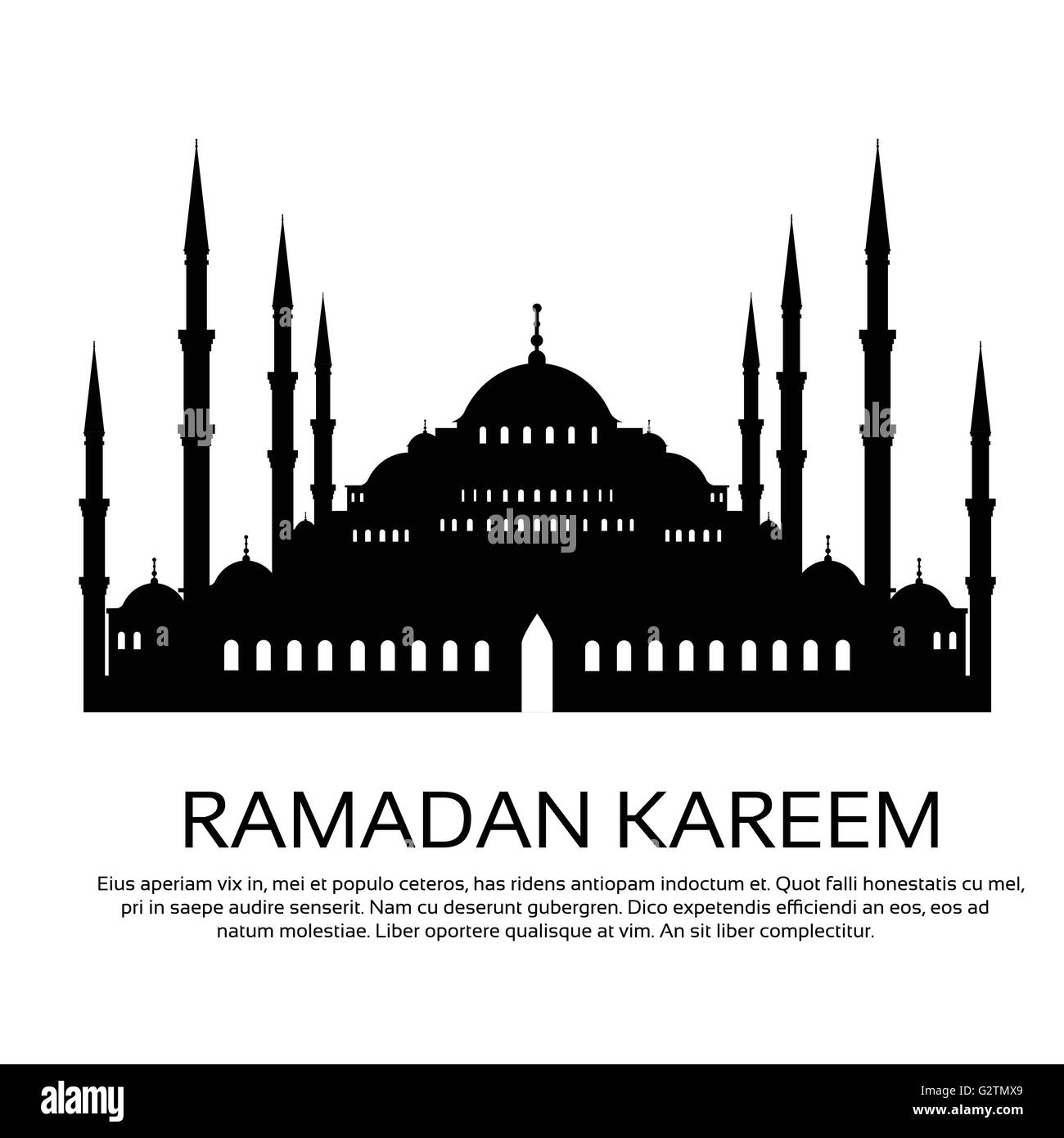 Ramadan Kareem Muslim Religion Holy Month Stock Vector Image & Art - Alamy