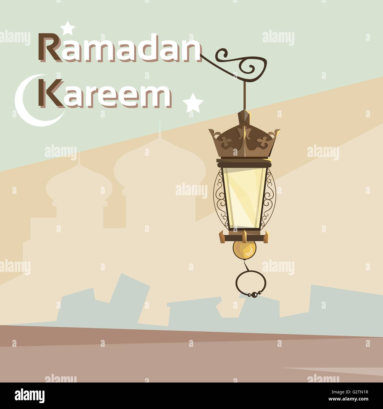 Ramadan Kareem Lantern Mosque Background Muslim Religion Holy Month ...