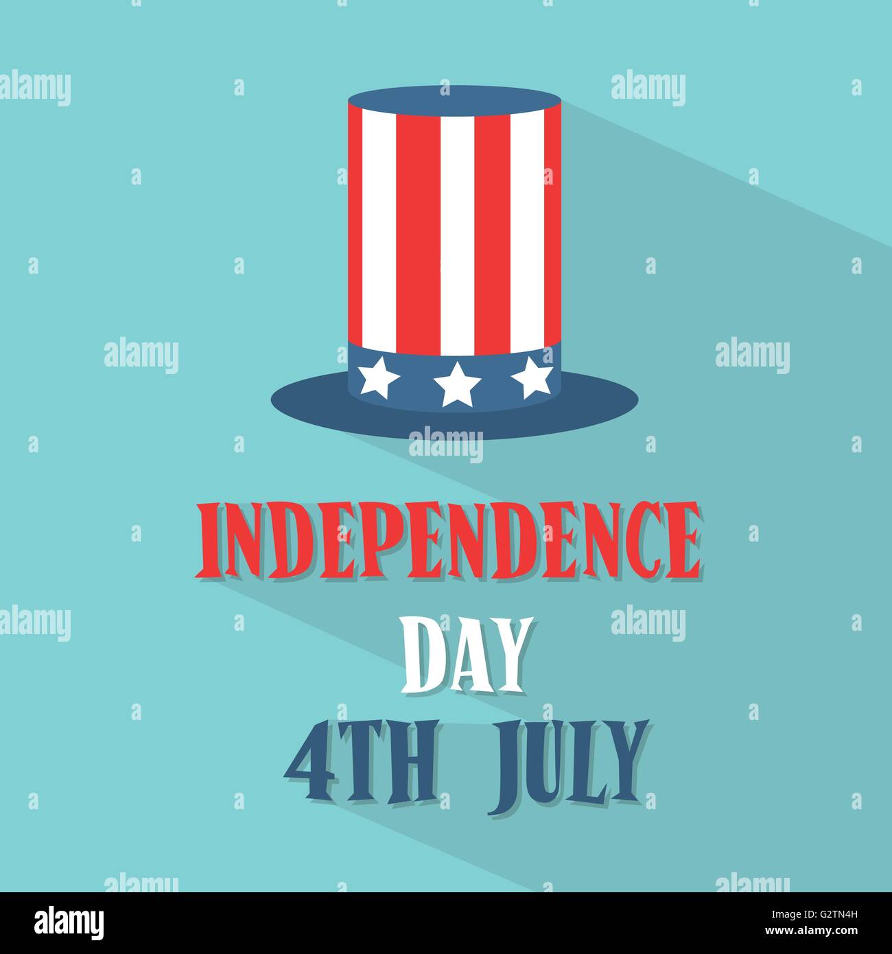 United States Flag Colored Hat American Independence Day Stock Vector ...