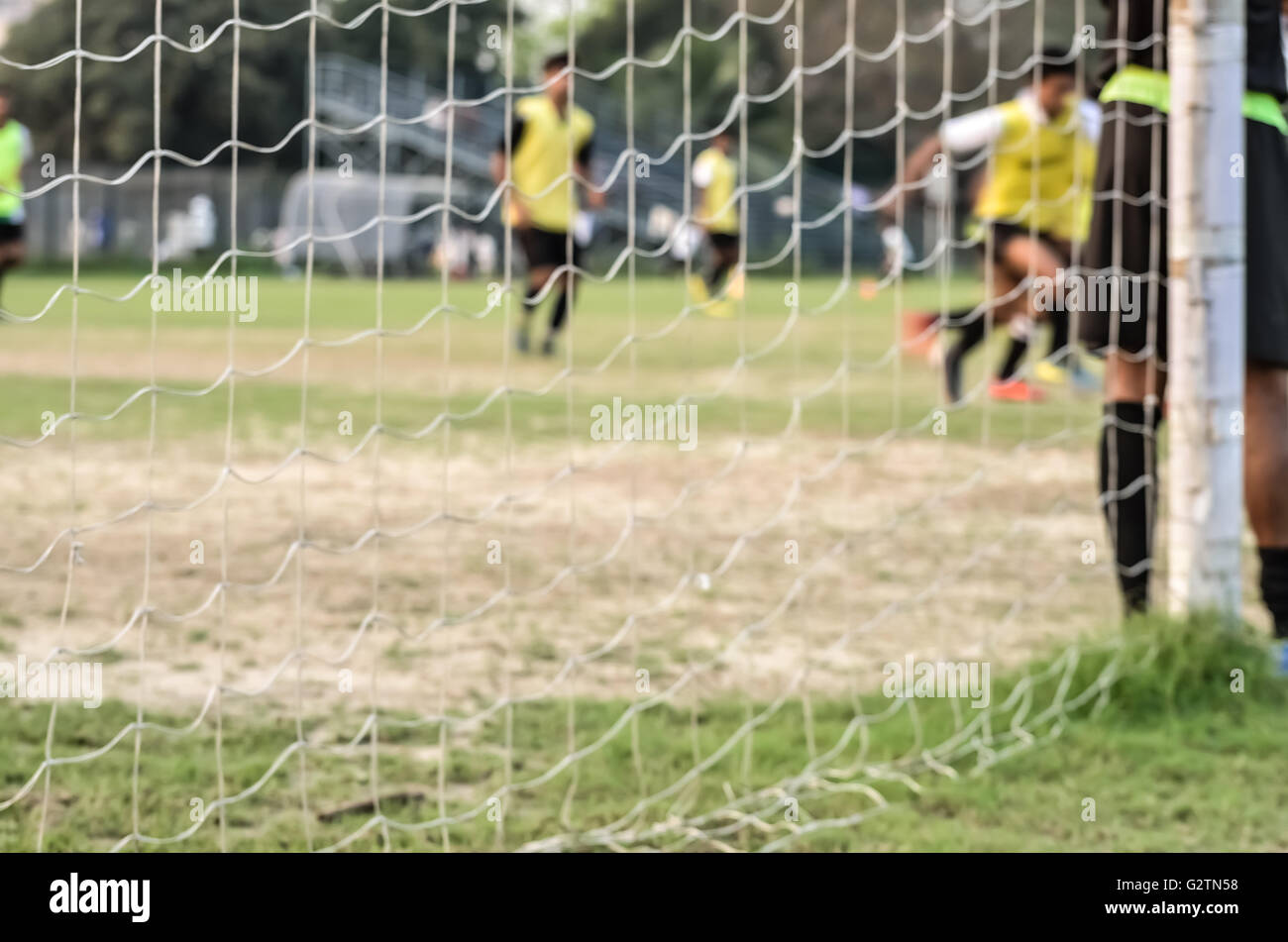 Goal post soccer field competitive sport hi-res stock photography and ...