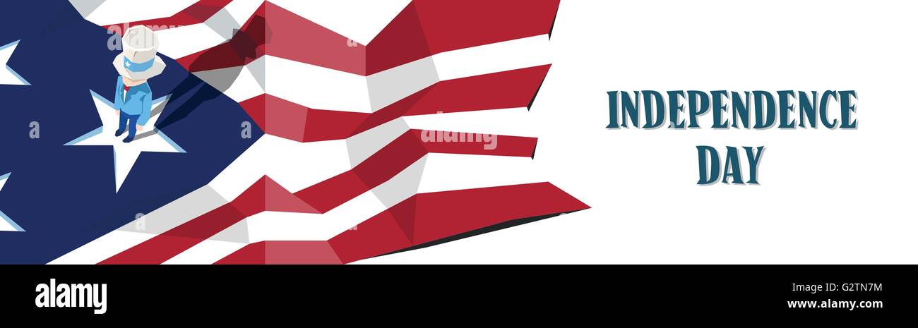 Uncle Sam United States Flag Happy Independence Day American Holiday ...