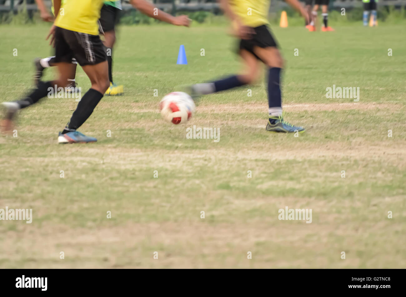 Motion blur soccer player in hi-res stock photography and images - Alamy