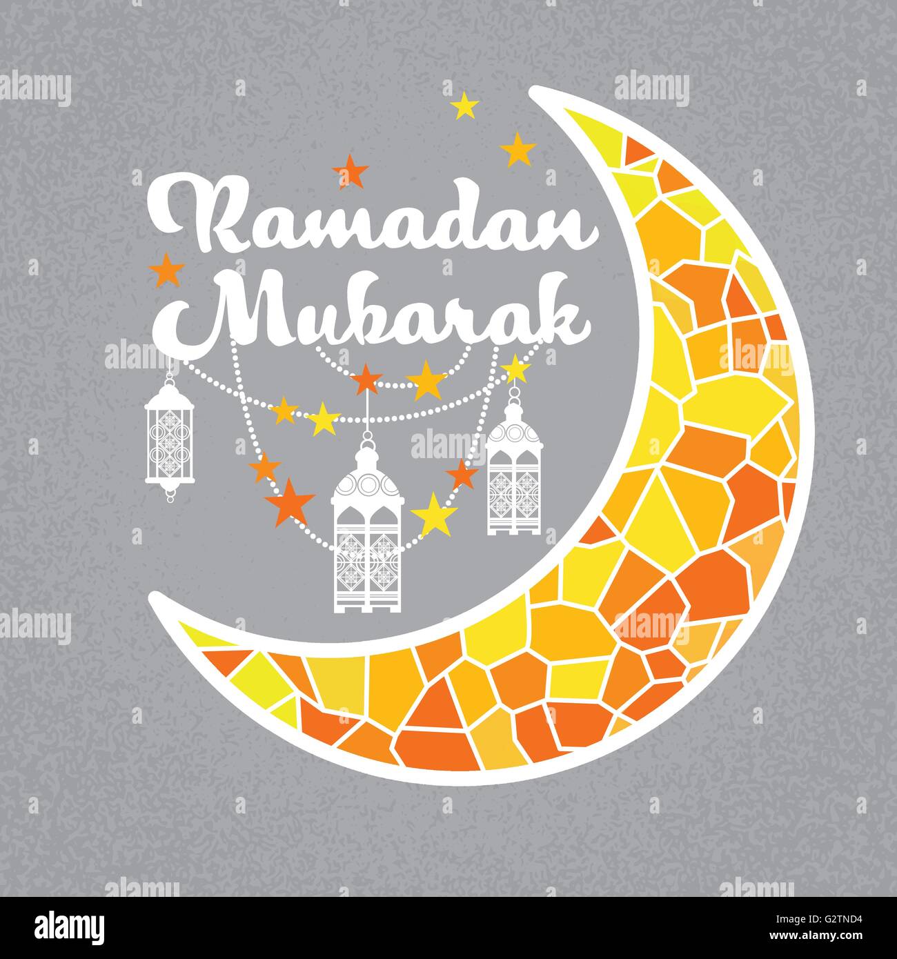 Ramadan Mubarak Islamic Holiday Moon Stock Vector Image & Art - Alamy