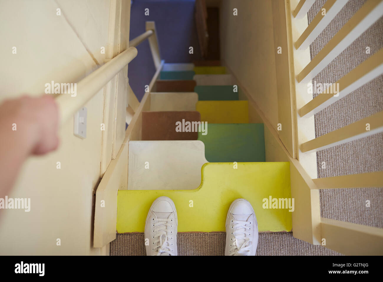 Standing At Top Of Stairs High Resolution Stock Photography and Images ...