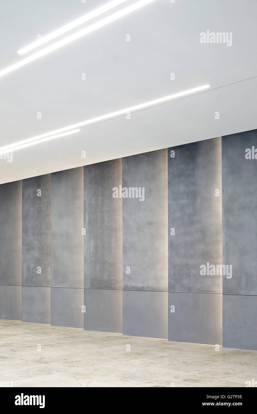 Internal wall cladding with inserted lighting. Moorgate Exchange ...