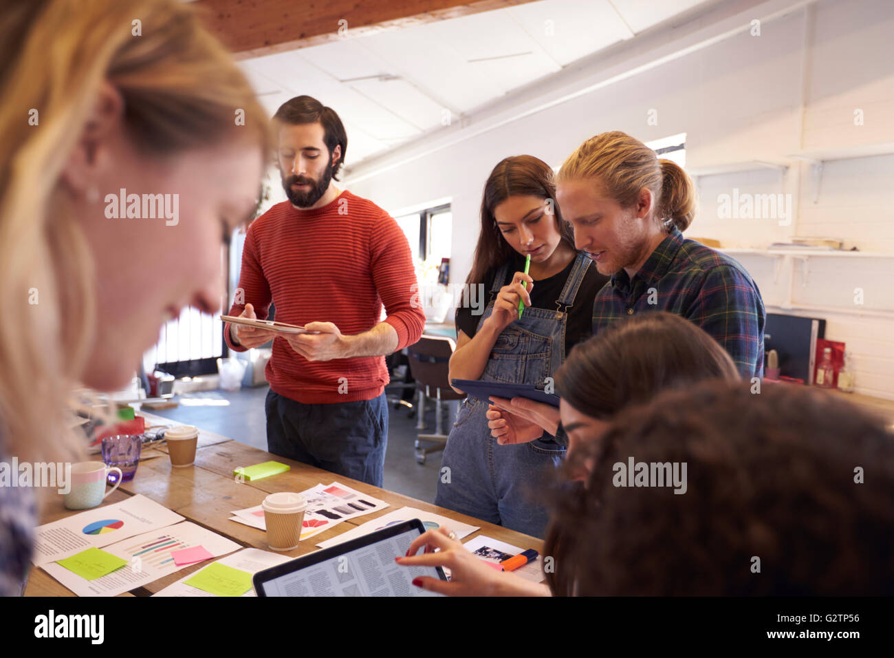 Creative Brainstorming Meeting In Design Office Stock Photo - Alamy