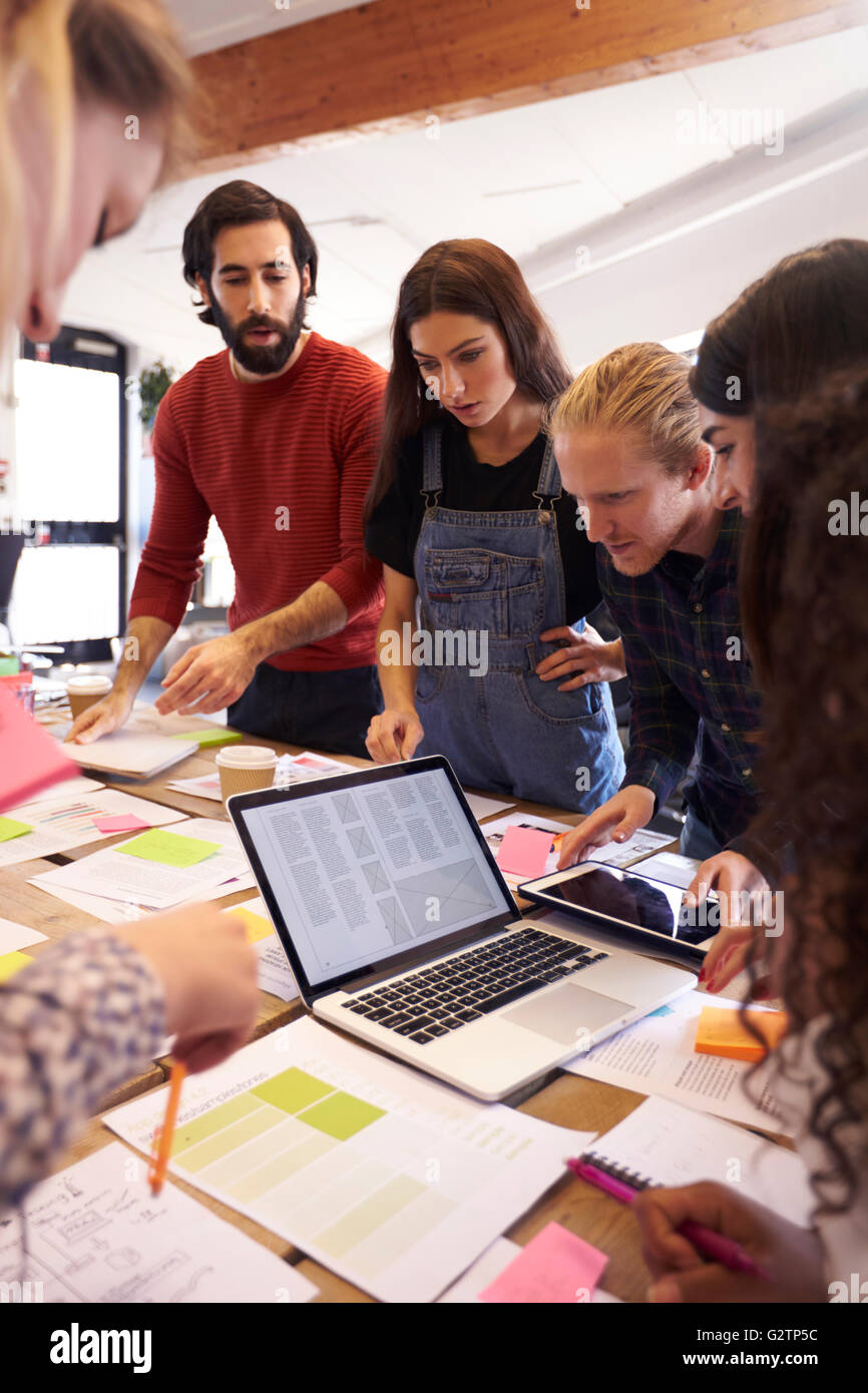 Creative Brainstorming Meeting In Design Office Stock Photo - Alamy