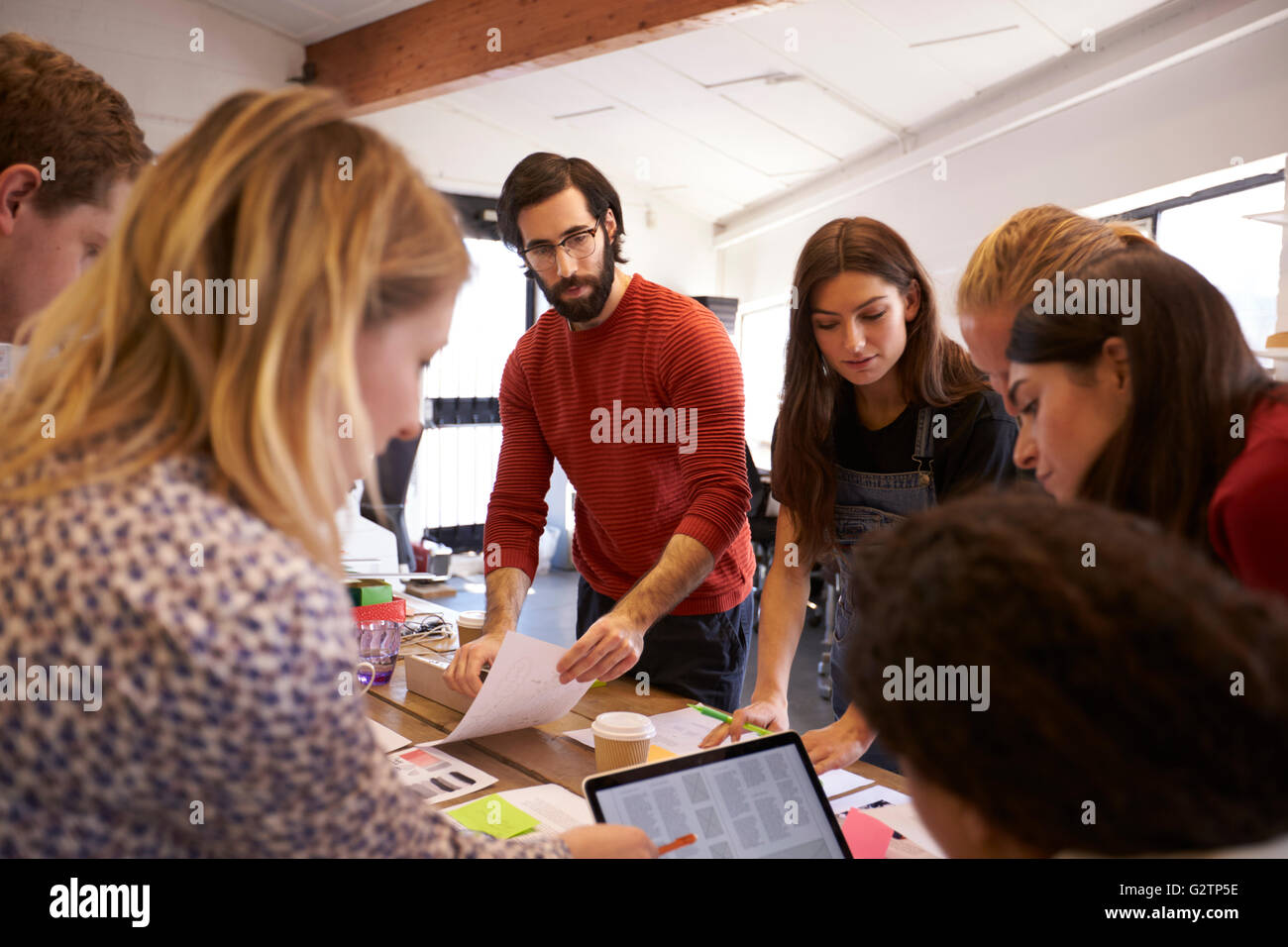 Creative Brainstorming Meeting In Design Office Stock Photo - Alamy