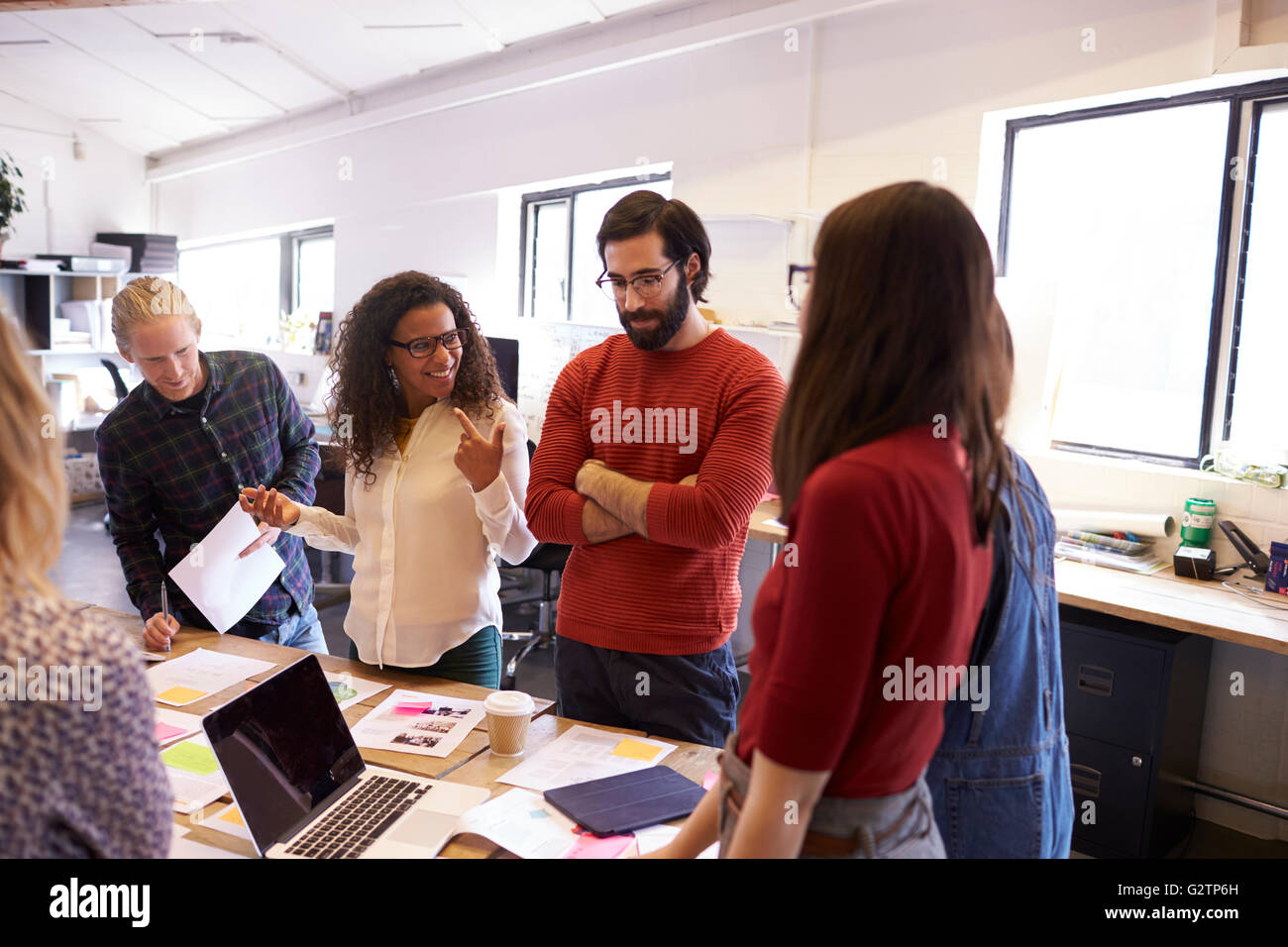 Creative Brainstorming Meeting In Design Office Stock Photo - Alamy