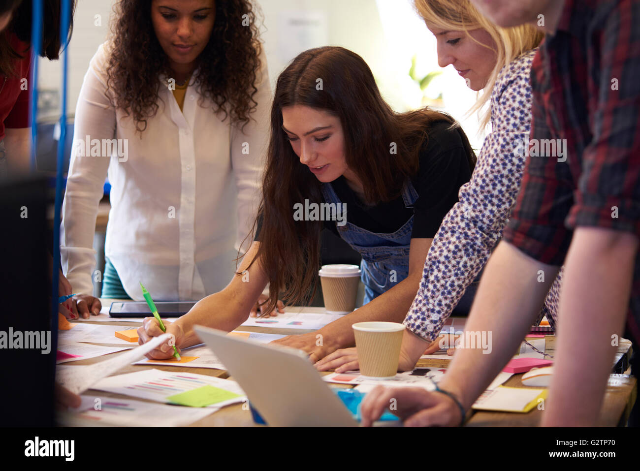 Creative Brainstorming Meeting In Design Office Stock Photo - Alamy