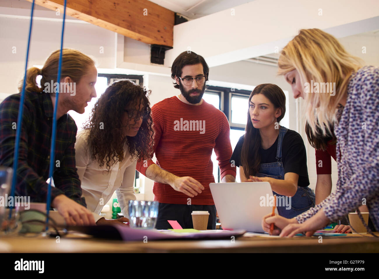 Creative Brainstorming Meeting In Design Office Stock Photo - Alamy