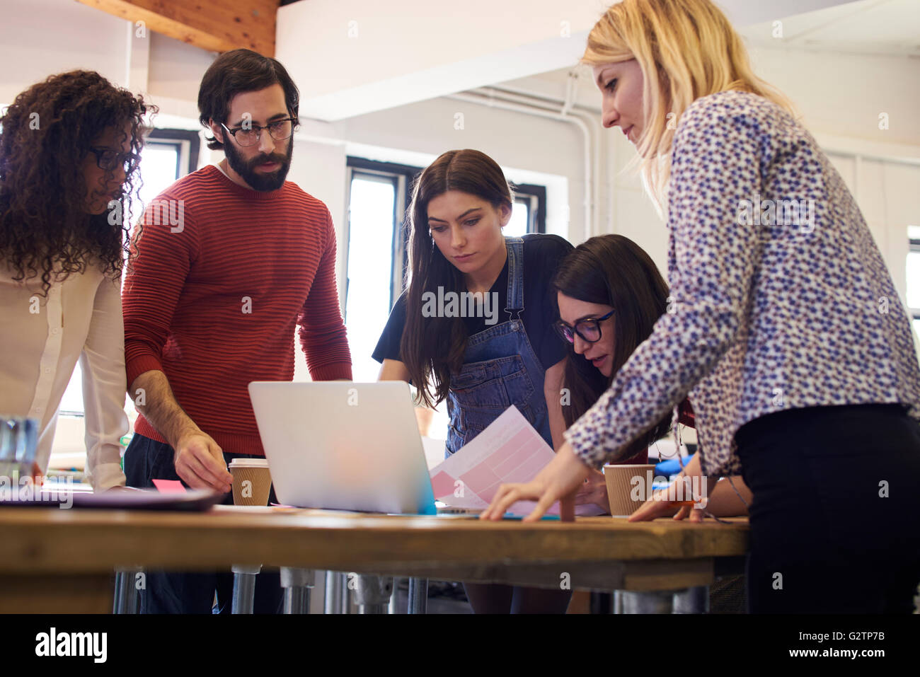 Creative Brainstorming Meeting In Design Office Stock Photo - Alamy