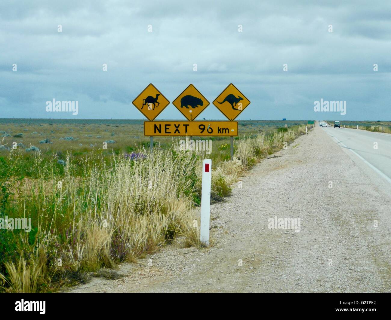 Road Sign on the Nullabor Plain in Australia Stock Photo - Alamy