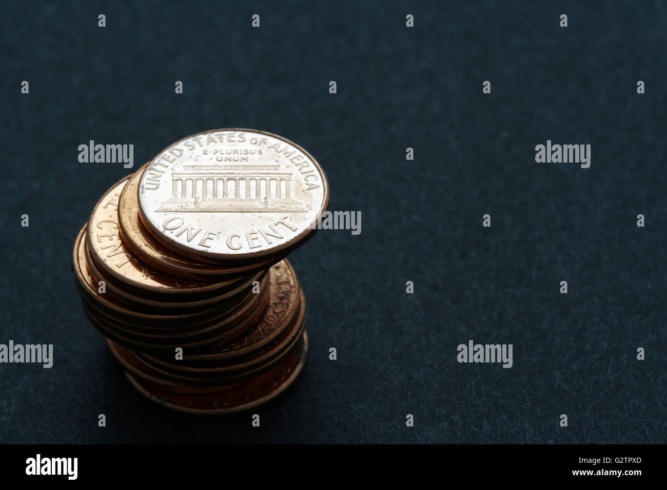 A pile of pennies Stock Photo - Alamy