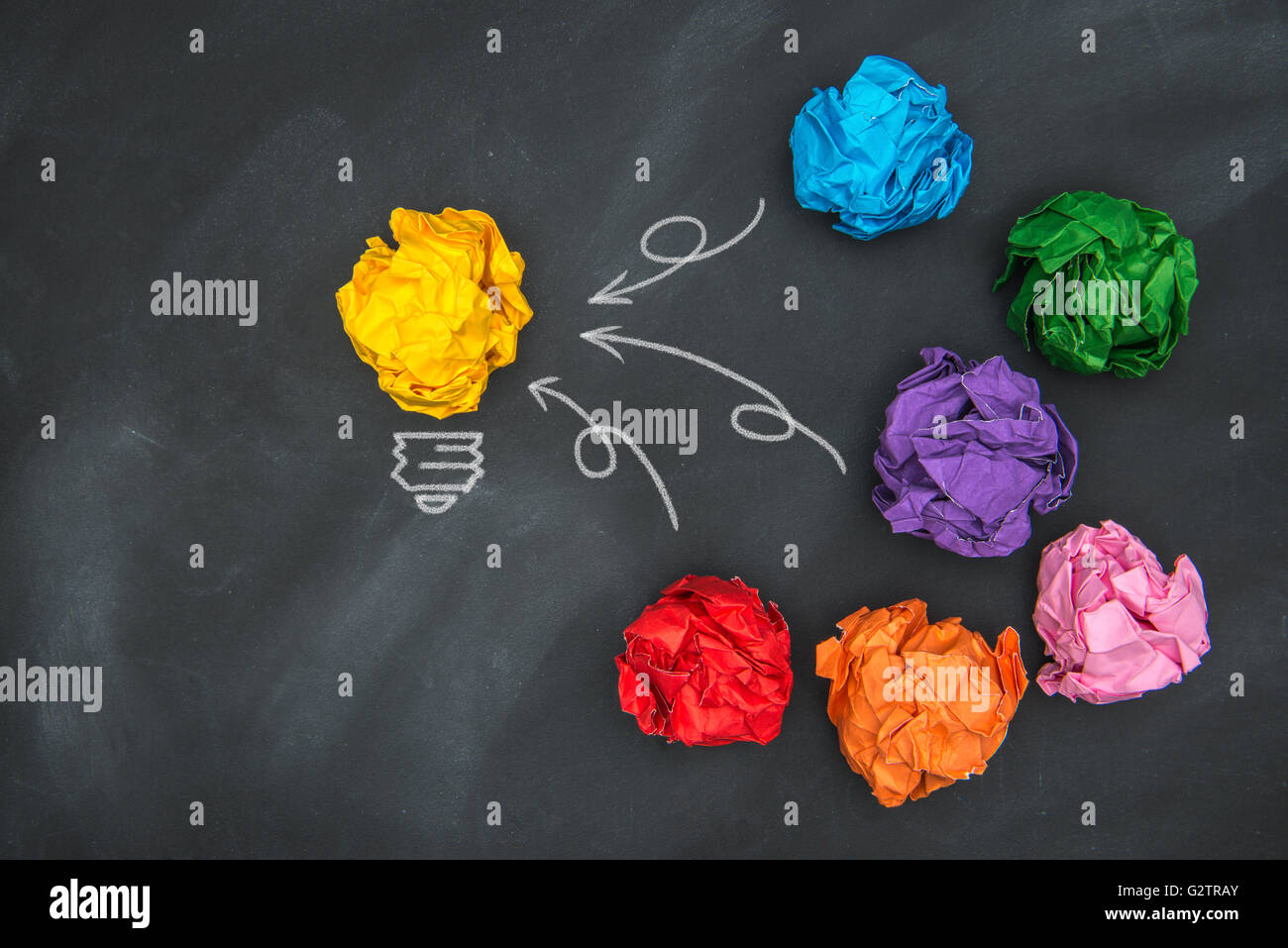 Standing Out From The Crowd, Brainstorming, colorful Paper Ball on ...