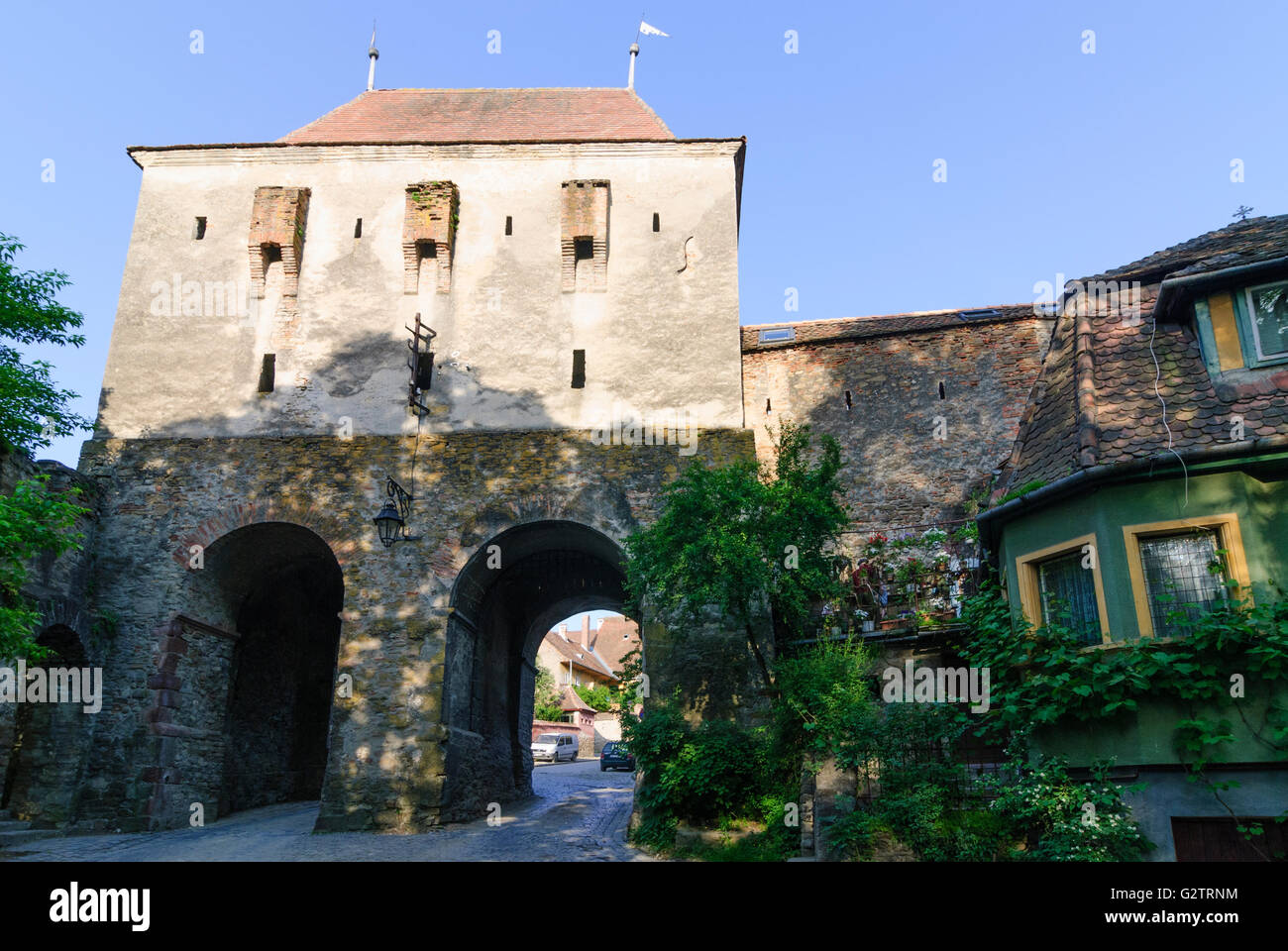 tailors tower of the city wall, Romania, Transilvania, Transylvania ...