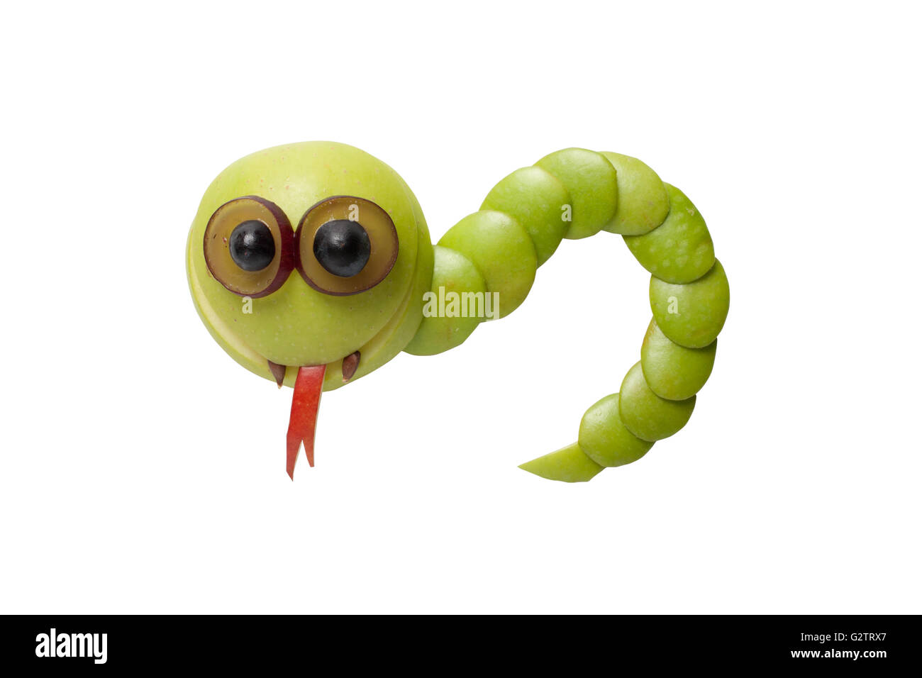 Viper made of green apple and grape Stock Photo - Alamy