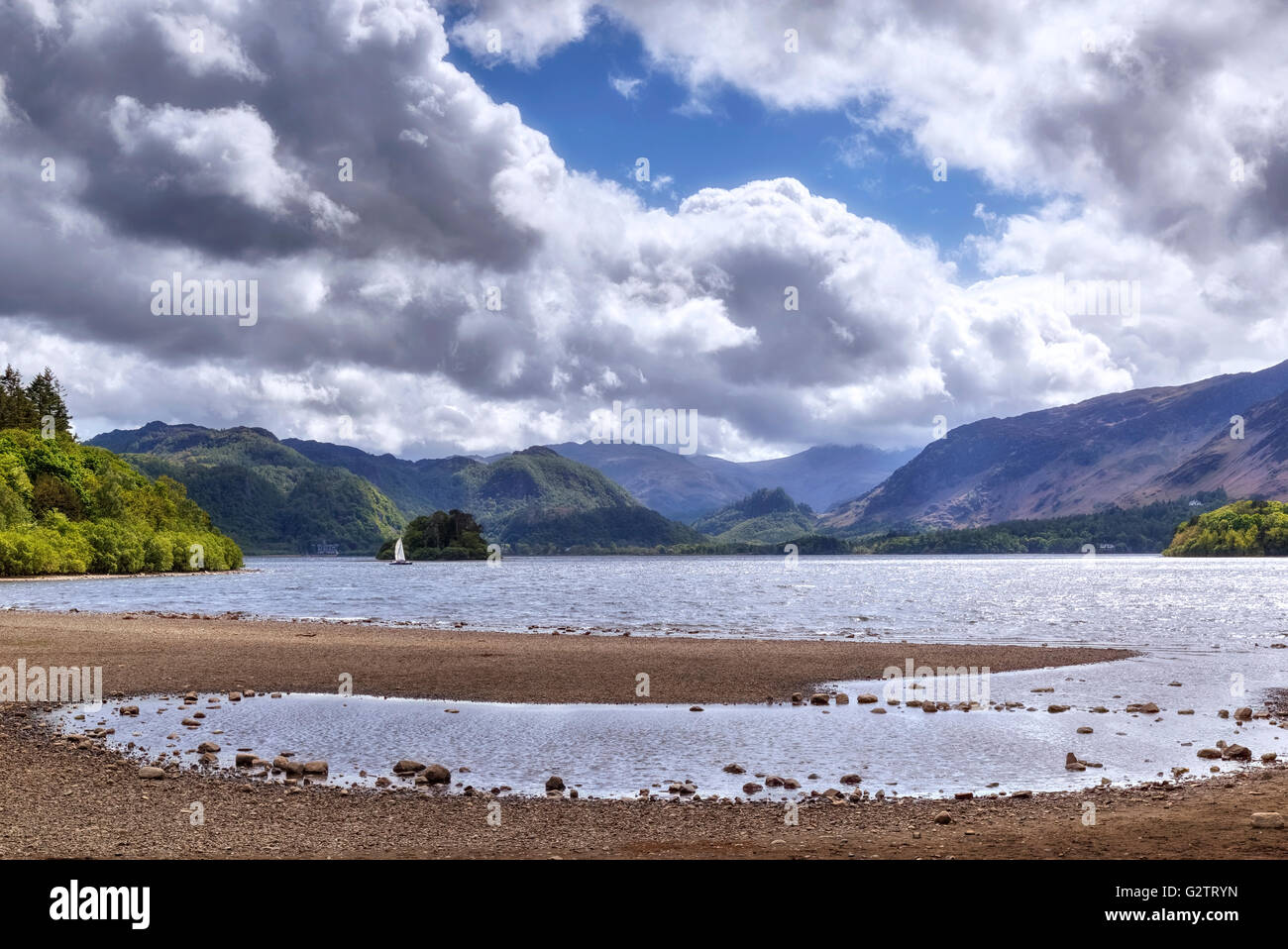 Keswick, Derwentwater, Lake District, Cumbria, England, UK Stock Photo ...